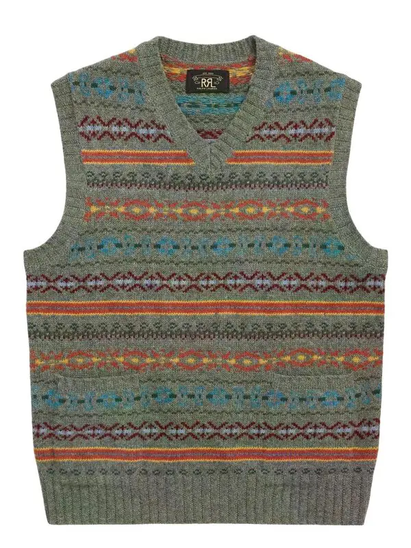 Ralph Lauren Fair Isle Jacquard Vest - Green
