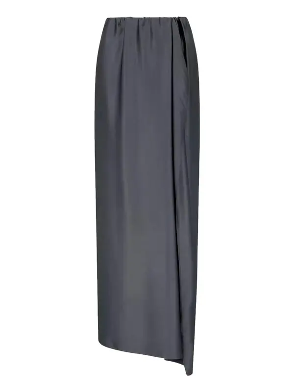Giorgio Armani Silk Maxi Skirt - Grey