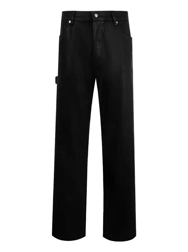 NAHMIAS Waxed Baggy Jeans - Black