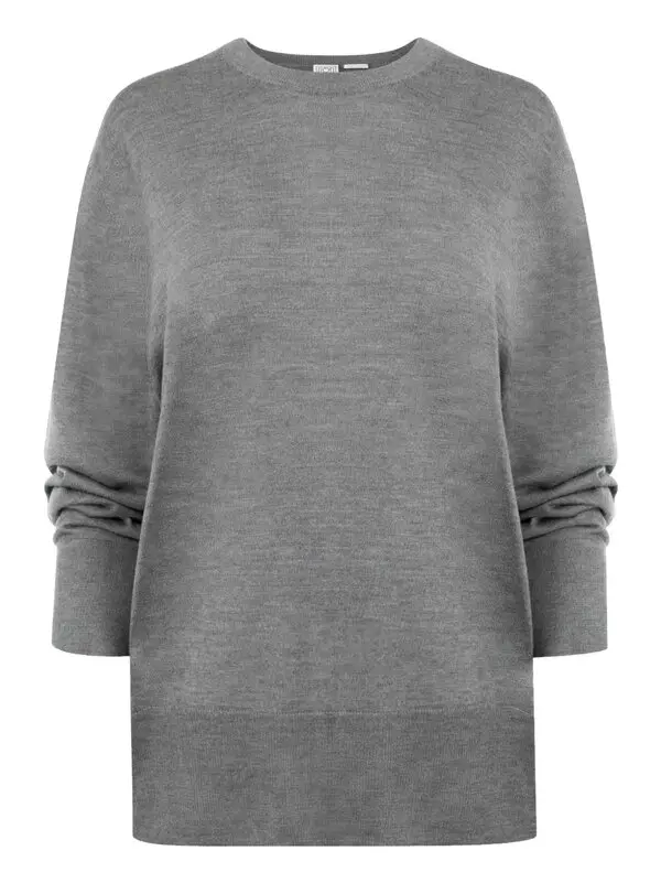 TOTEME Crew-neck Knit Sweater - Grey