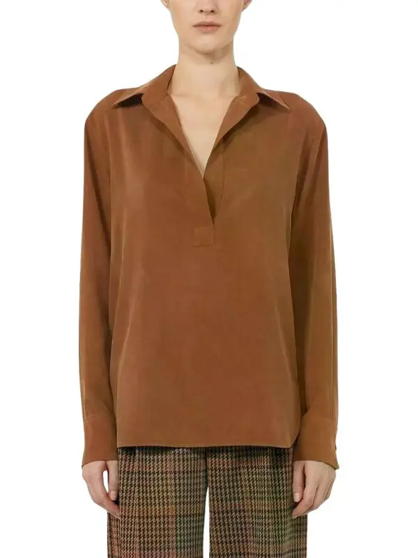 Max Mara Mirko Silk Blouse - Brown
