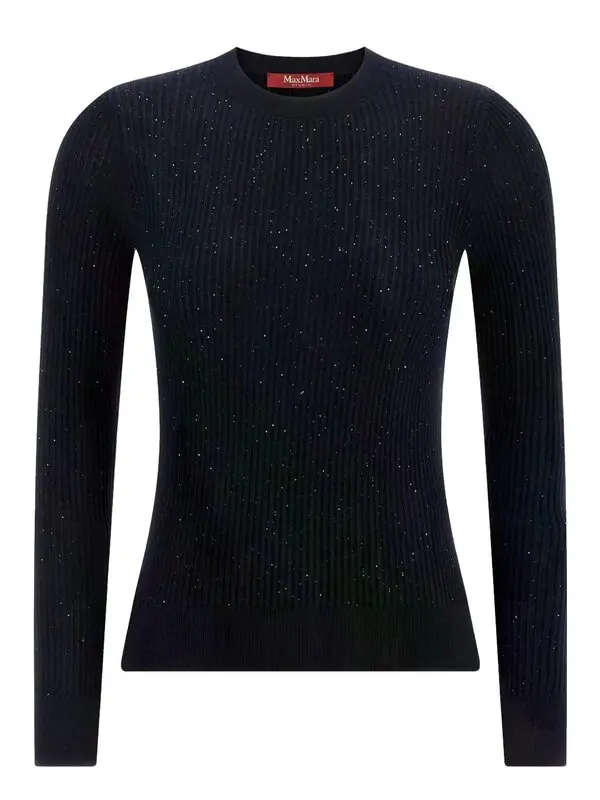 Max Mara Sequin-embellished Sweater - Blue