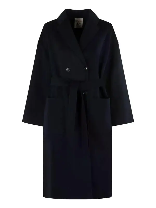 SEMICOUTURE Double-breasted Belted Coat - Blue