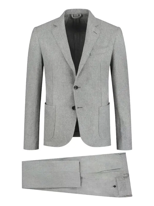 LUIGI BORRELLI Mélange-effect Suit - Grey