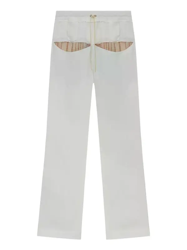 MISCI Cut-out Wide-leg Trousers - Neutrals