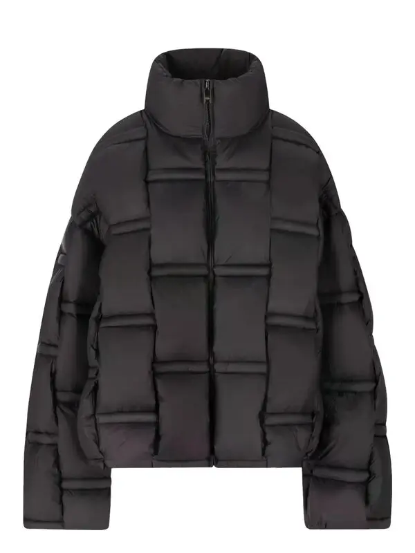 RAXXY Quilted Oversized Coat - Black