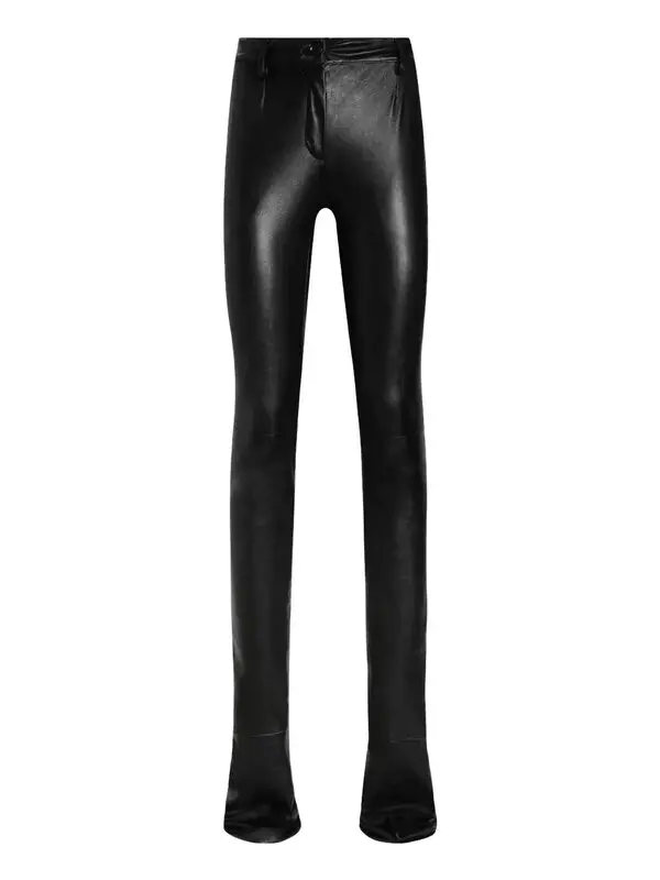 Dolce & Gabbana Leather Trousers - Black