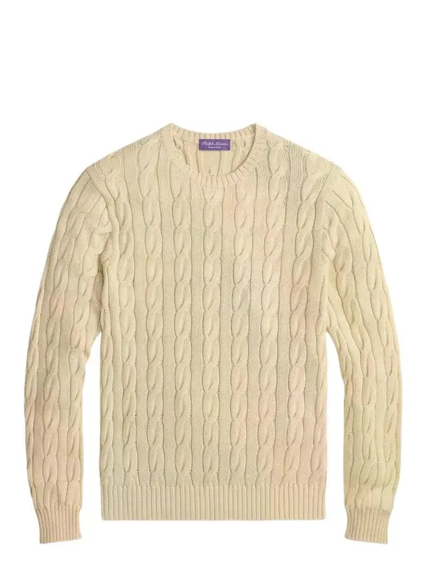 Ralph Lauren Purple Label Cable-knit Long-sleeve Sweater - Neutrals