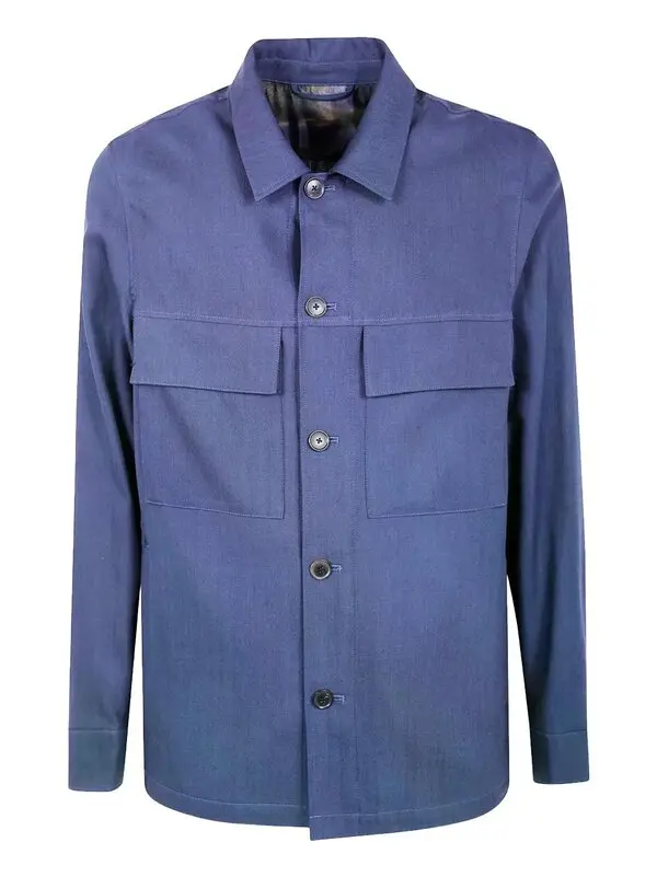 Paul Smith Wool Shirt Jacket - Blue