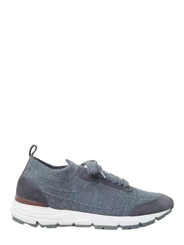 Peserico Suede-panel Sneakers - Grey