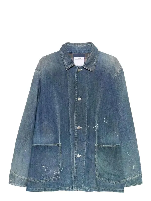 Visvim Patch-pocket Denim Overcoat - Blue
