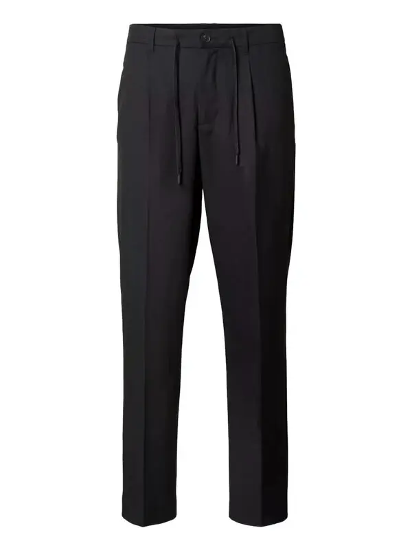 SELECTED Drawstring Trousers - Black