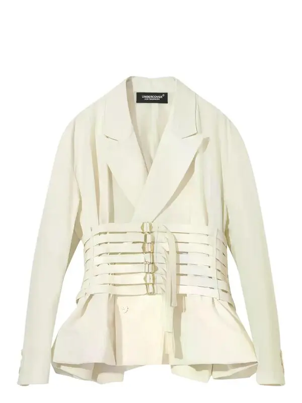 UNDERCOVERISM Double-breasted Blazer With Buckle Detail - White