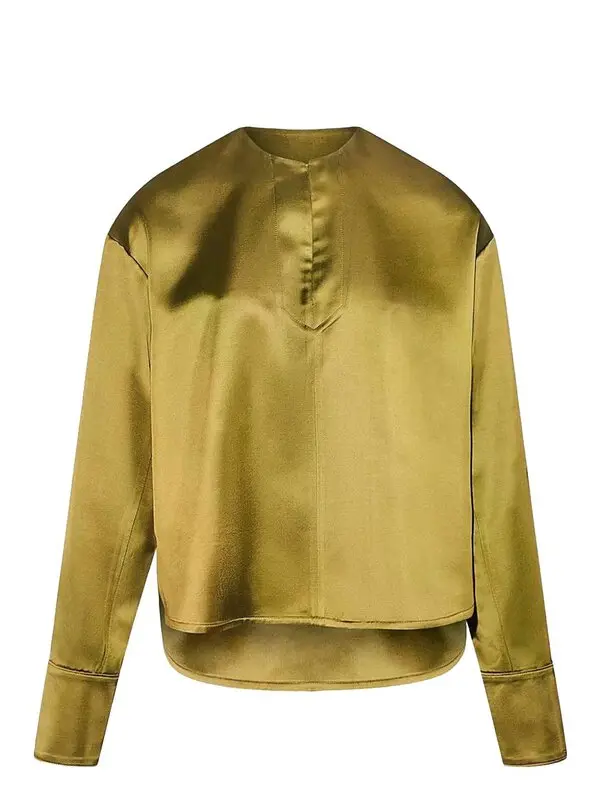 YVES SALOMON Wool Blend Blouse - Gold