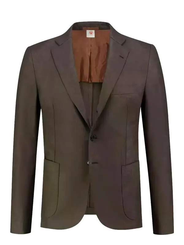 LUIGI BORRELLI Mélange-effect Blazer - Brown