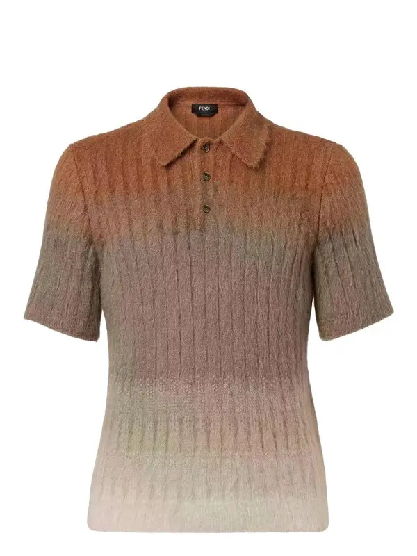 Fendi Ombré-effect Polo Shirt - Brown