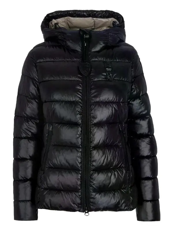 BLAUER. Logo-patch Puffer Jacket - Black