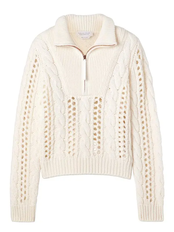 Gabriela Hearst Idris Cable-knit Cashmere Sweater - Ivory