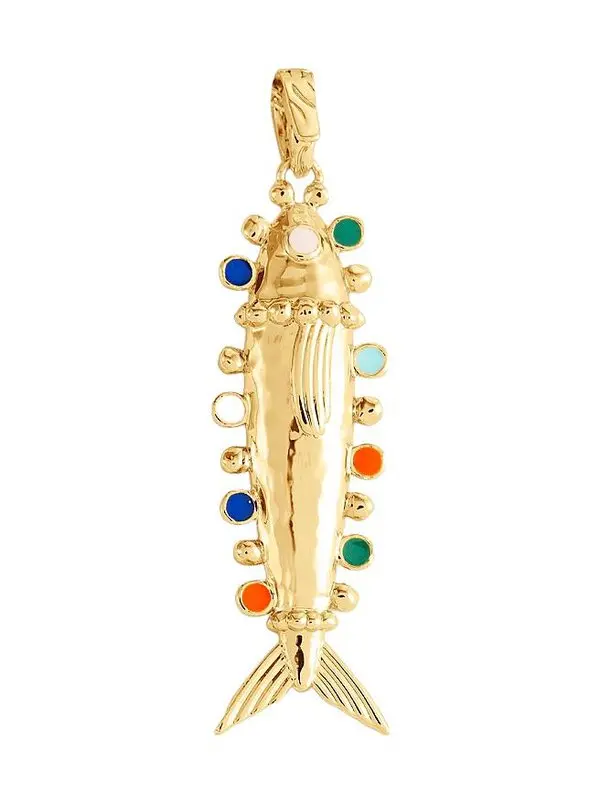 ANABEL ARAM Milos Medium Fish Charm - Gold