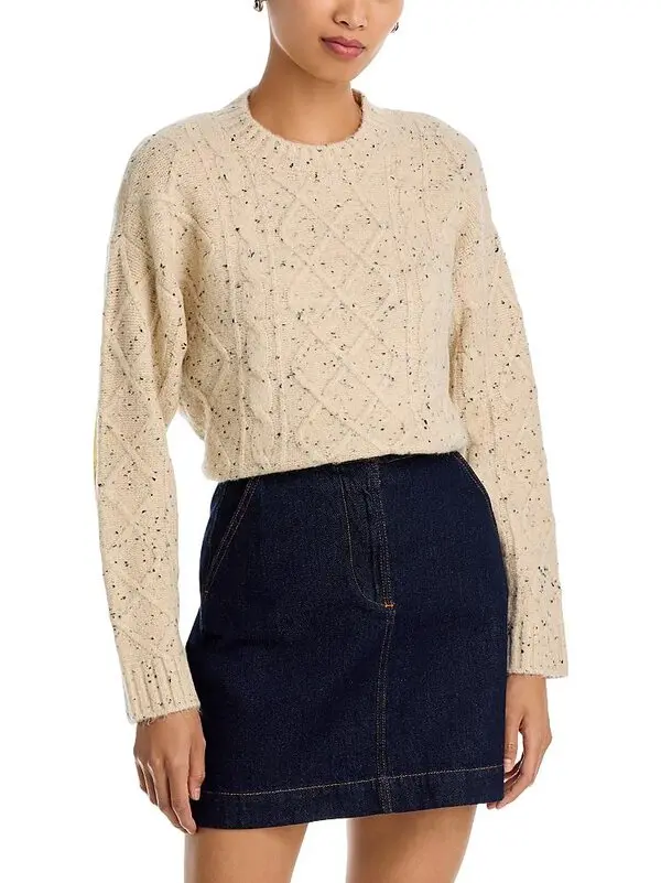 Aqua Fisherman Smiley Sweater - Cream