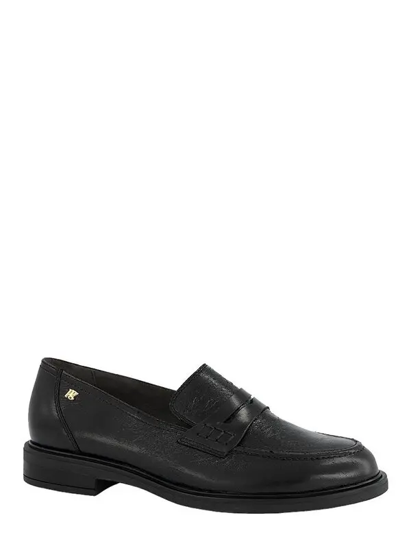 Paul Green Caroline Penny Loafers - Black Glossy Leather