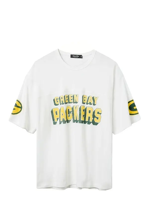 Junk Food Clothing Nfl Green Bay Packers Halfback Jersey Tee - Vintage White