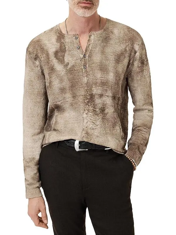 John Varvatos Ferno Henley Sweater - Nutmeg