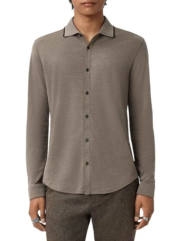 John Varvatos Drewce Button Front Shirt - Twig