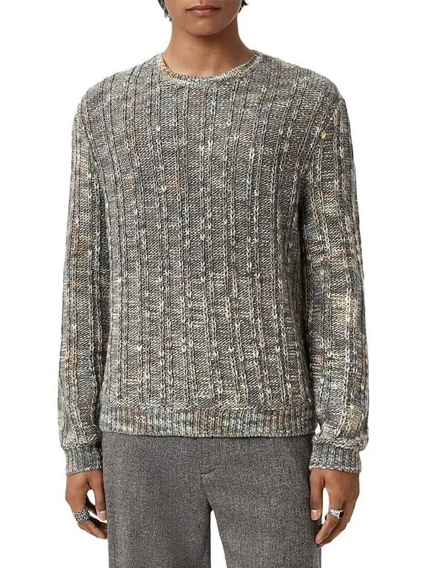 John Varvatos Marsala Wool Crewneck Sweater - Terra Brown