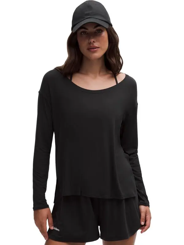 Lululemon Side-slit Long-sleeve Shirt - Black