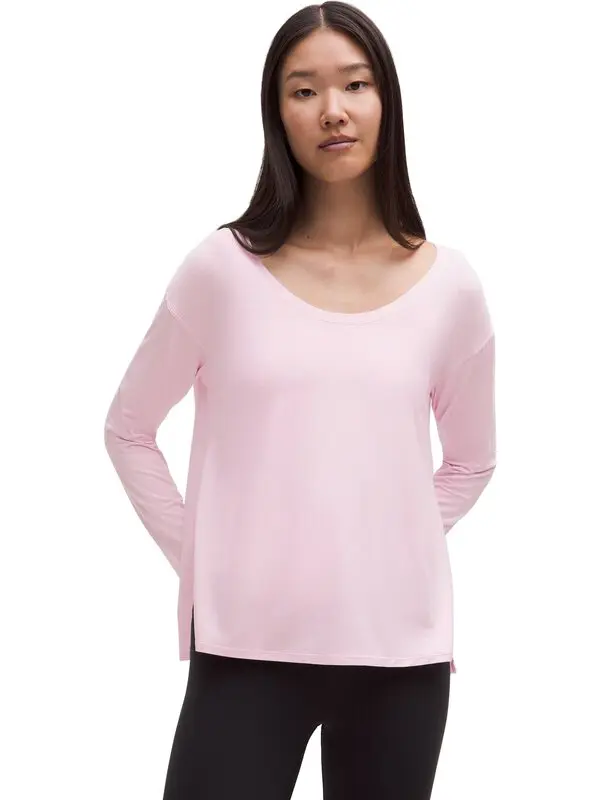 Lululemon Side-slit Long-sleeve Shirt - Blissful Pink