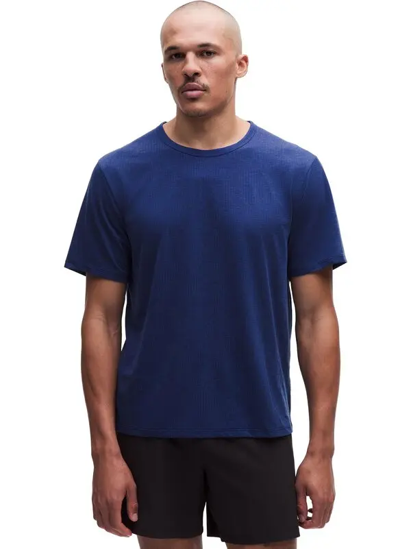 Lululemon Mile Maker Mesh Short-sleeve T-shirt - Heathered Clubhouse Blue