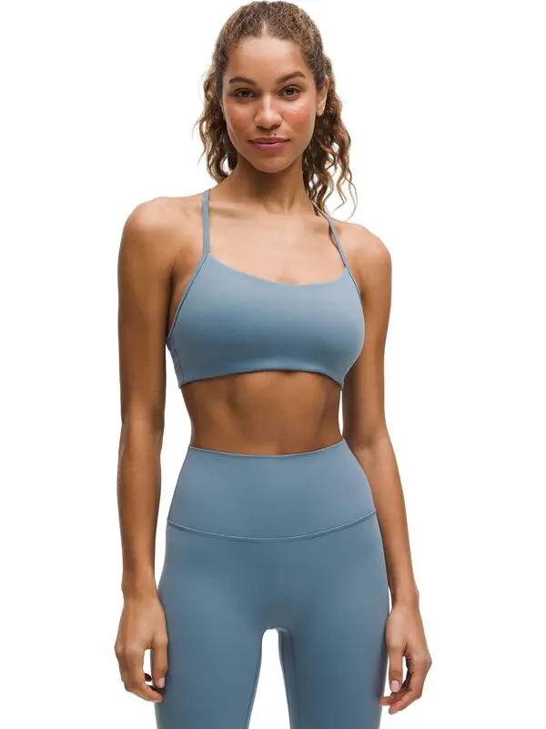Lululemon Flow Y Bra Light Support, A/b Cup - Steel Blue