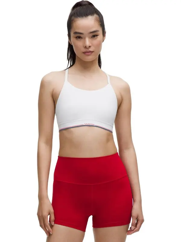Lululemon Flow Y Mid-support Bra Logo - White
