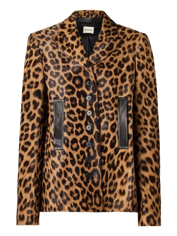Khaite Saraphina Leopard-print Calf Hair Jacket - Animal Print