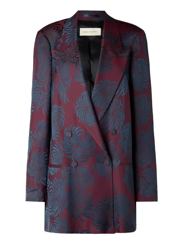 Dries Van Noten Double-breasted Blazer - Purple