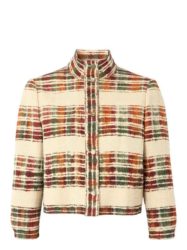 Loro Piana Striped Wool-bouclé Jacket - Multi