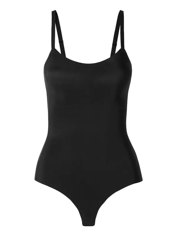 Commando Zone Smoothing Stretch-jersey Thong Bodysuit - Black
