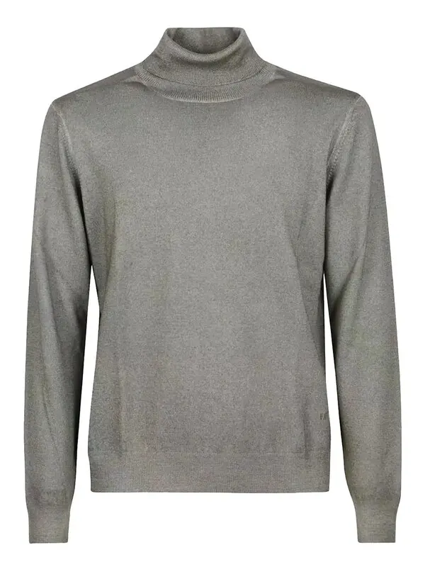 FAY Wool Turtleneck Sweater - Green
