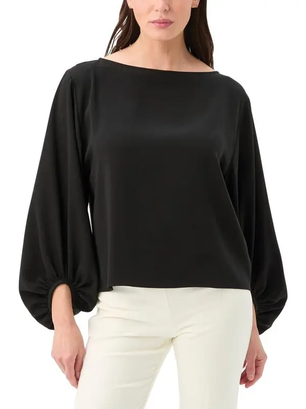 Trina Turk Ursa 2 Boat Neck Top - Black
