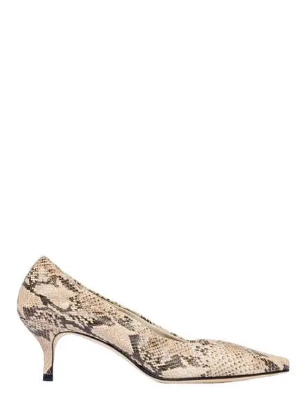 Bernardo Manu Leather Pump - Natural Snake