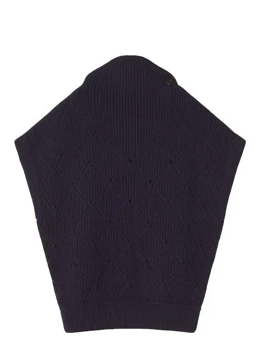 LANVIN Diamond Detail Sleeveless Wool Sweater - Montana