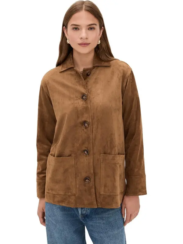 Z Supply Faux Suede Chore Jacket - Coconut