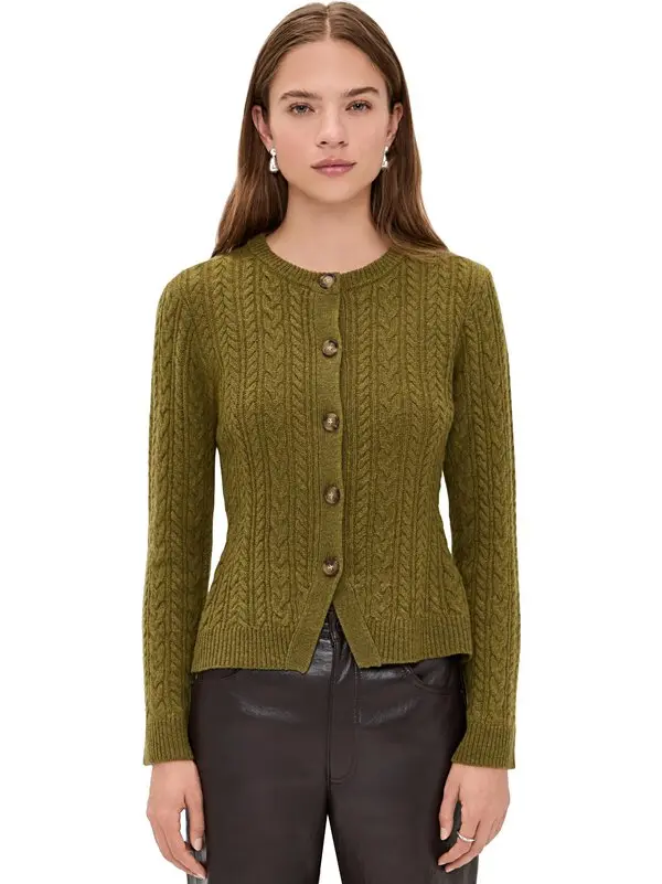 Baum Und Pferdgarten Clarah Cable Knit Cardigan - Ivy Green