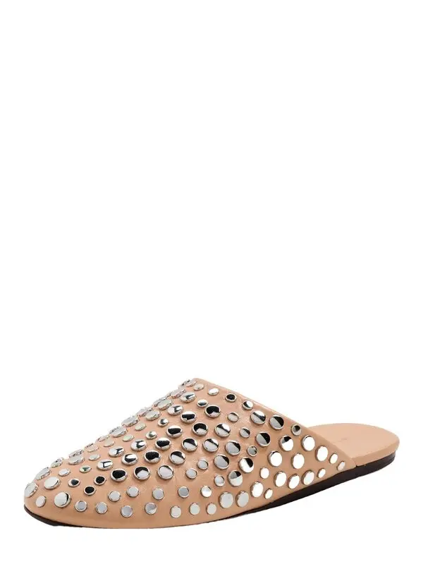 Tory Burch Studded Mules - Cantucci / Silver