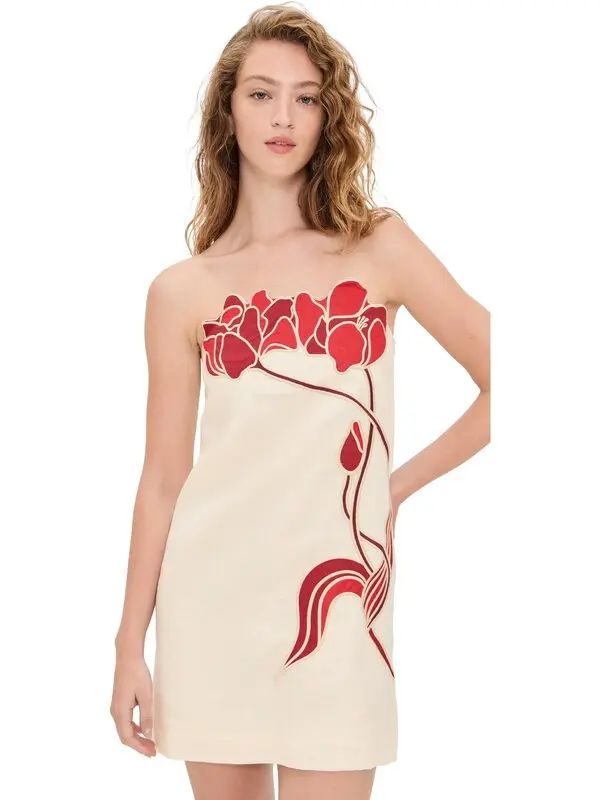 ANDRES OTALORA Tulipanes Mini Dress - Ivory