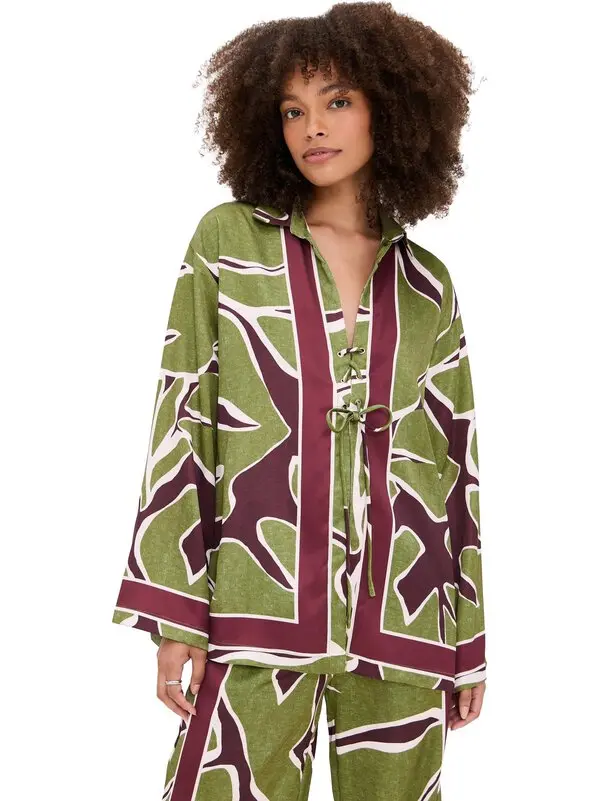 SEVEN WONDERS Alessandra Long Sleeve Shirt - Alessandra Green