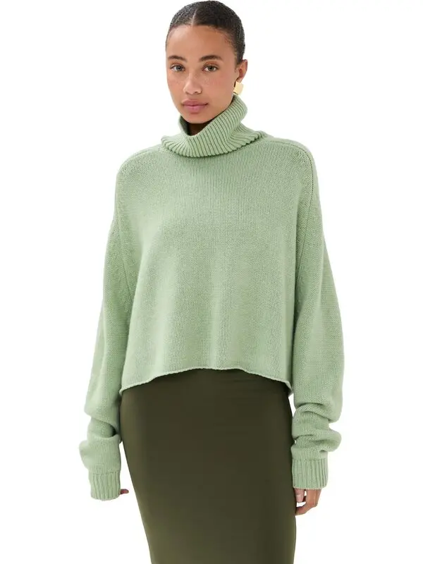 LISA YANG Cathie Cashmere Sweater - Seafoam
