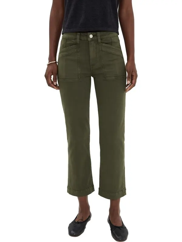 Paige Quincy Ankle Pant - Vintage Forest Moss