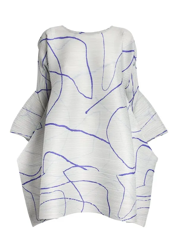 Issey Miyake Printed Pause Tunic - Grey